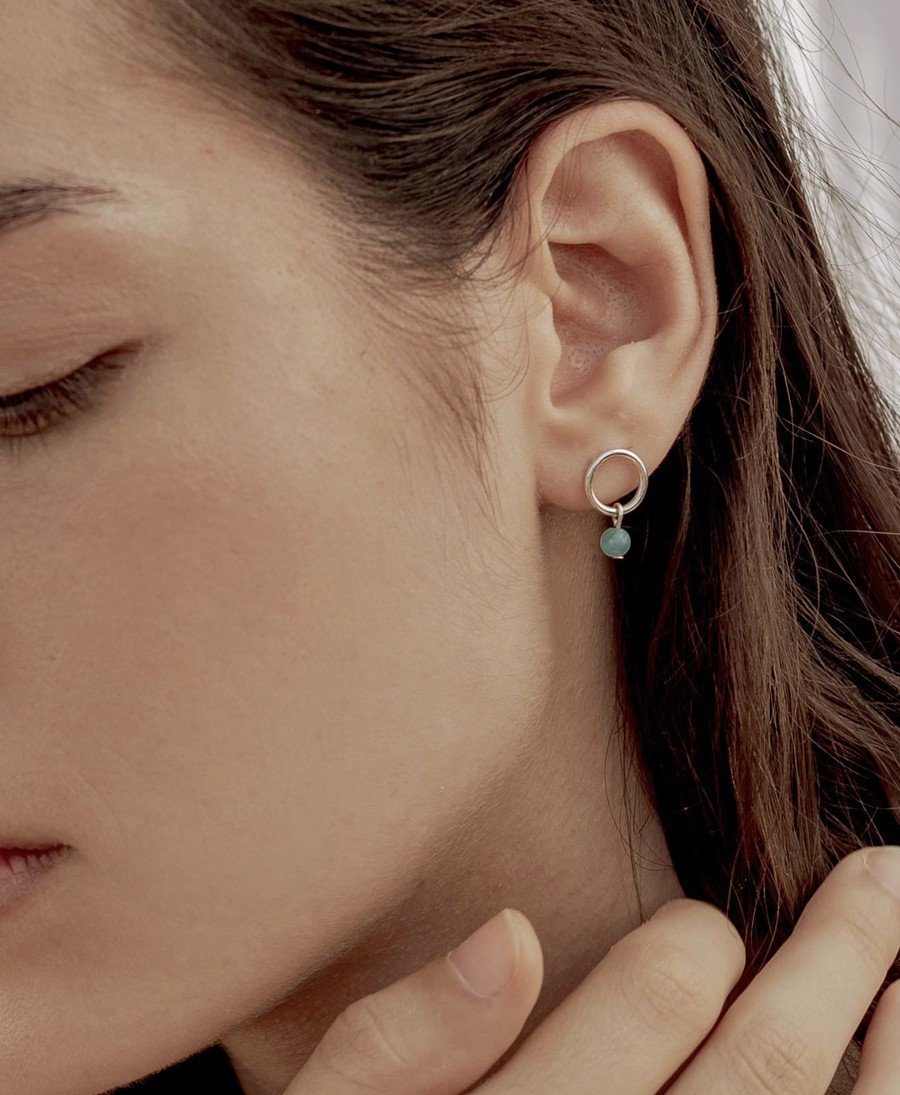 ROXY earrings gemstone Rose opal